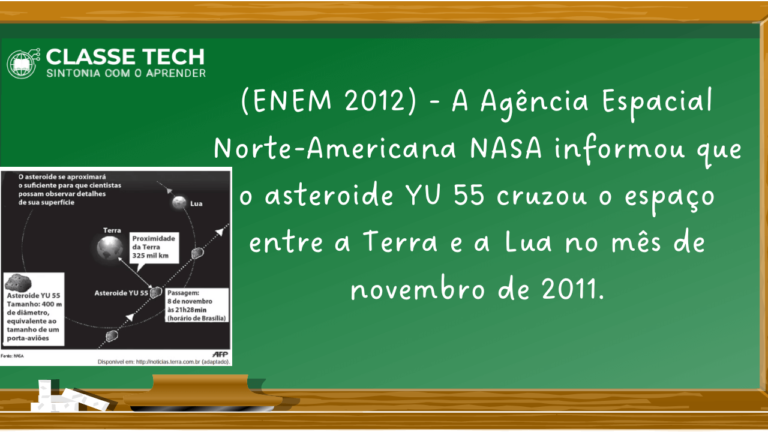 A Agência Espacial Norte-Americana NASA informou que o asteroide YU 55 ...